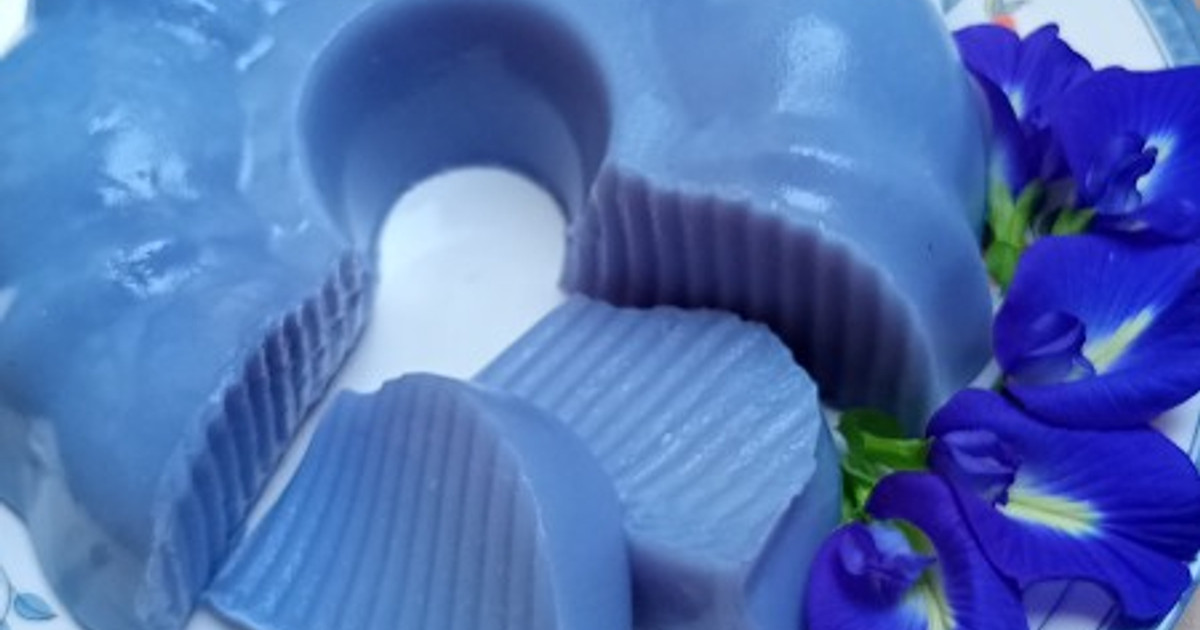 Resep Kue Talam Hunkwe Bunga Telang oleh Kirana Zaqueena - Cookpad