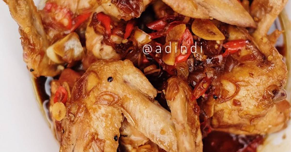Resep Ayam saus lada hitam oleh Adindi - Cookpad
