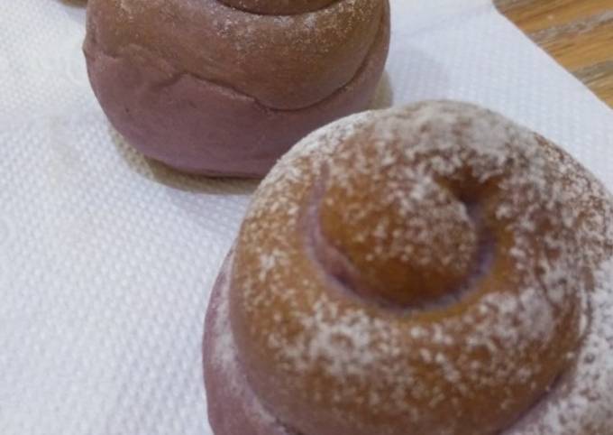 Resep Purple Sweet Potato Roll Bread (a.ka. Roti Ubi Ungu) oleh diana ...