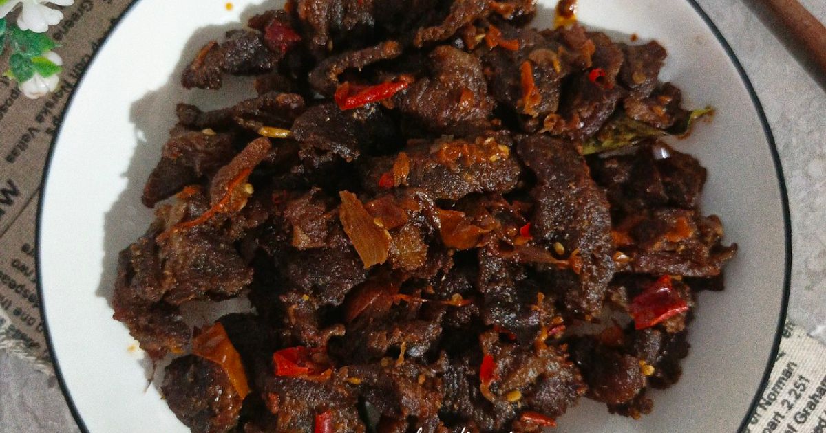 Resep Dendeng Daging Sapi Balado Pedas Enak #630 oleh DiYos Nie - Cookpad