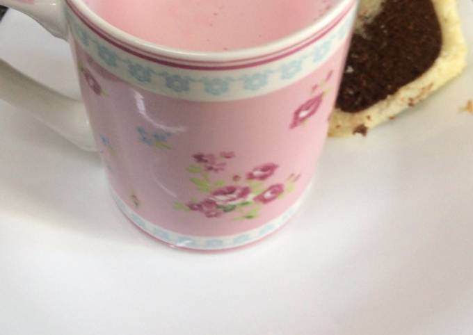 Leche rosa Receta de etifadda- Cookpad