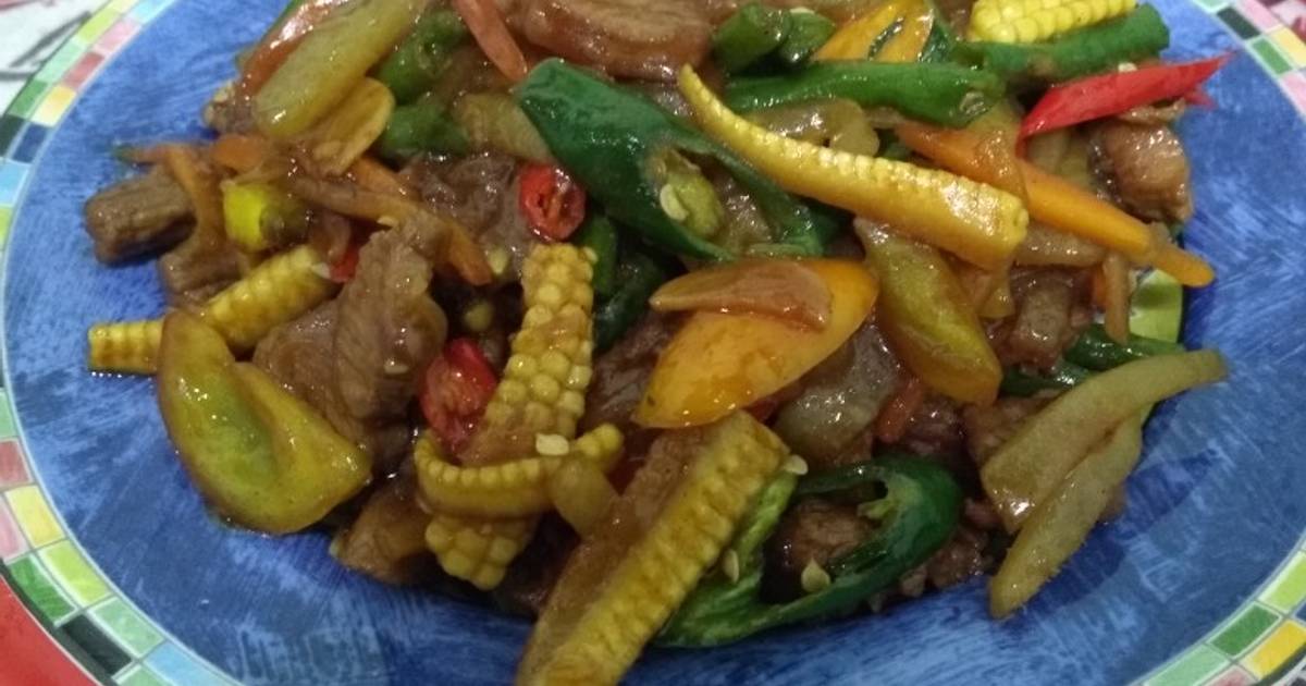 8 resep cah labu siam sapi saus tiram enak dan mudah - Cookpad