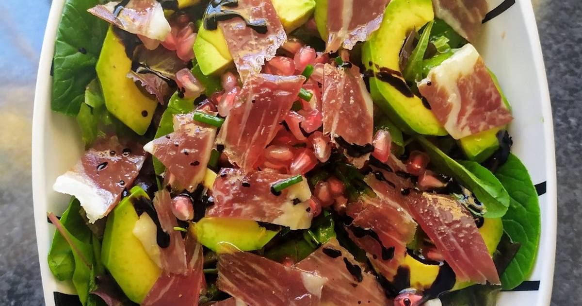 Ensalada de jamón serrano y aguacate - 36 recetas caseras- Cookpad