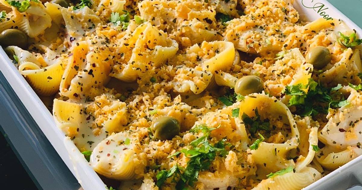 Massa de conchas ao forno Receita por Maariyah Noor - Cookpad