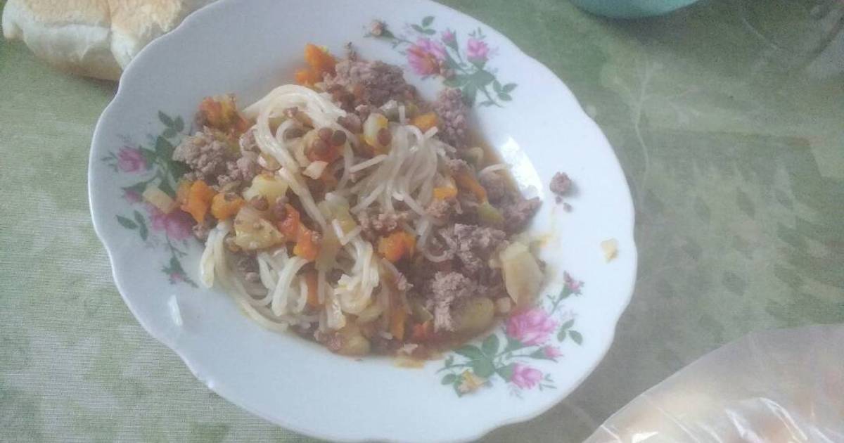 Guiso de fideos spaghetti - 231 recetas caseras- Cookpad