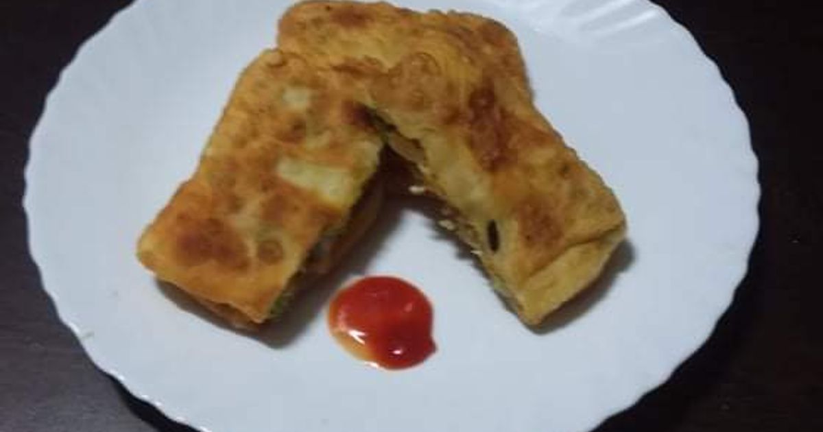 Keya Mandal দ্বারা এগ চিকেন স্টাফ পরোটা (Egg Chicken Stuff Paratha ...