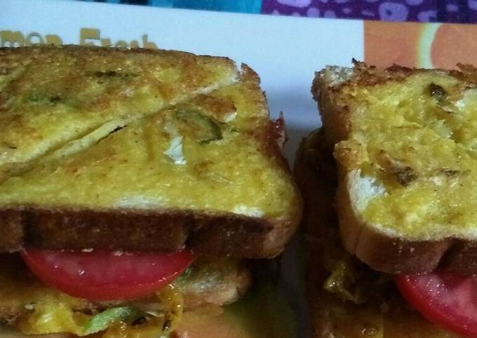 Besan bread sandwich Recipe by Nikita Agarwal - Cookpad