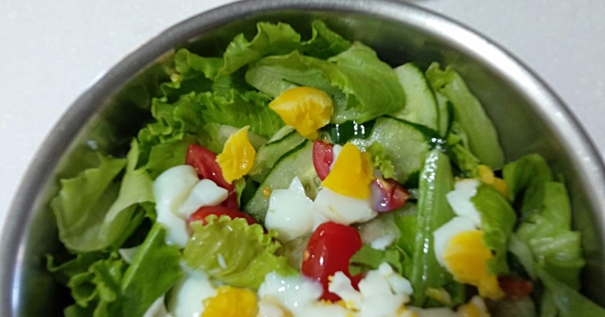 Resep simple salad sayur dressing rumahan enak dan mudah - Cookpad