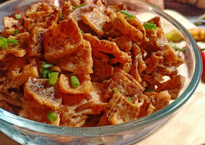 Resep Kering Tahu Pedas Manis oleh Oknisa Carolina - Cookpad