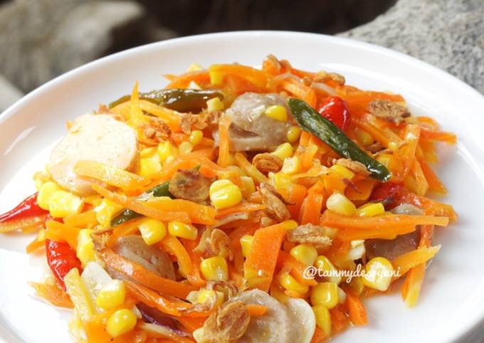 Resep Tumis Wortel Jagung Bakso oleh Tammy Desryani - Cookpad