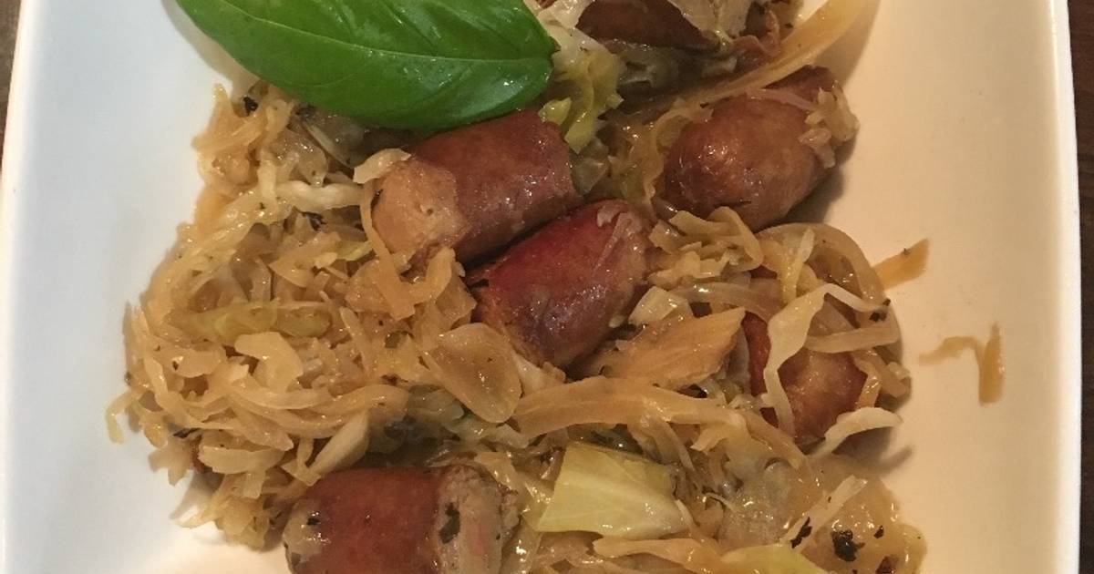 Repollo al vapor con salchichas de res - 3 recetas caseras- Cookpad