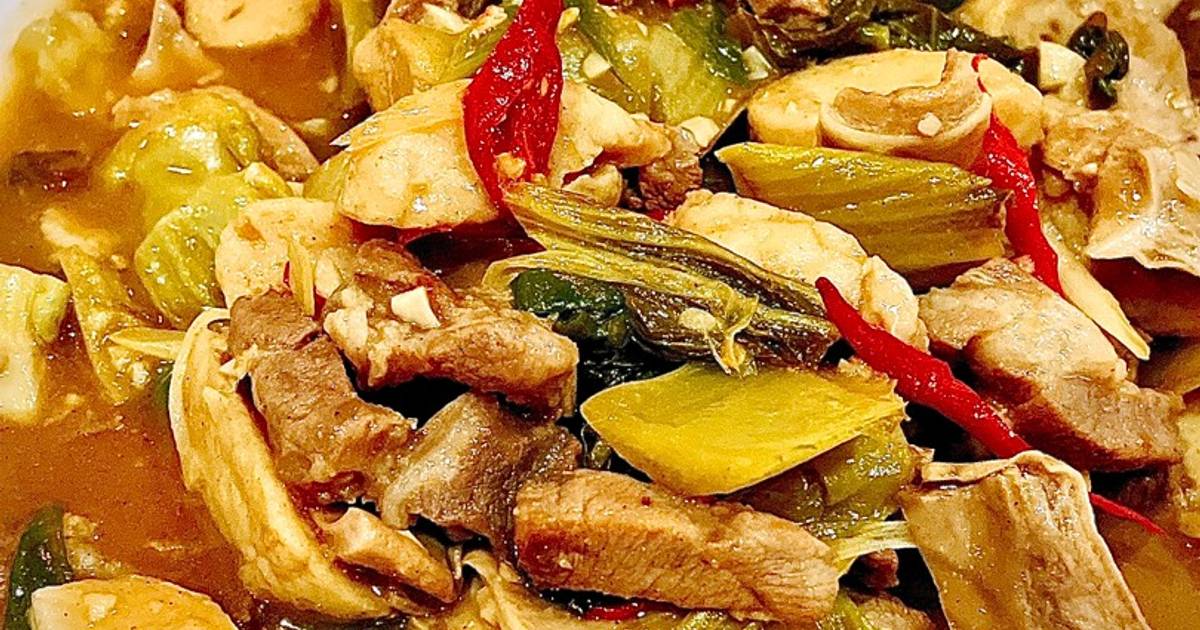 Resep Tito Daging Babi Cah Sayur Asin oleh Nathalia Tj - Cookpad