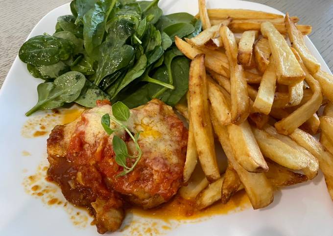 Pechuga de pollo parmesana Receta de Zobeida Urdaneta- Cookpad