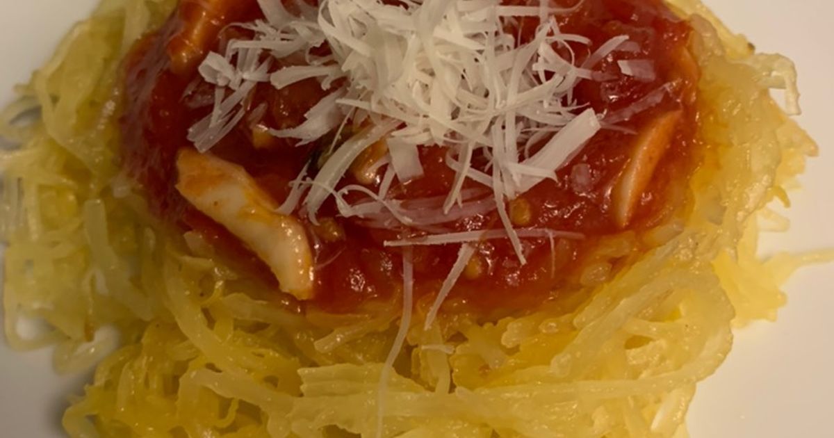 Spaghetti Squash With Marinara Sauce Recipe By Ricardo