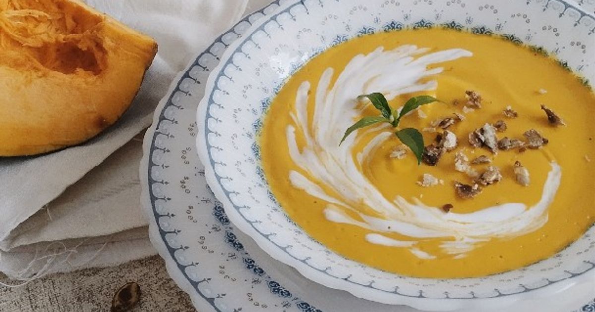 Resep Creamy Roasted Pumpkin Soup (Krim Sup Labu Kuning) oleh Mey's ...