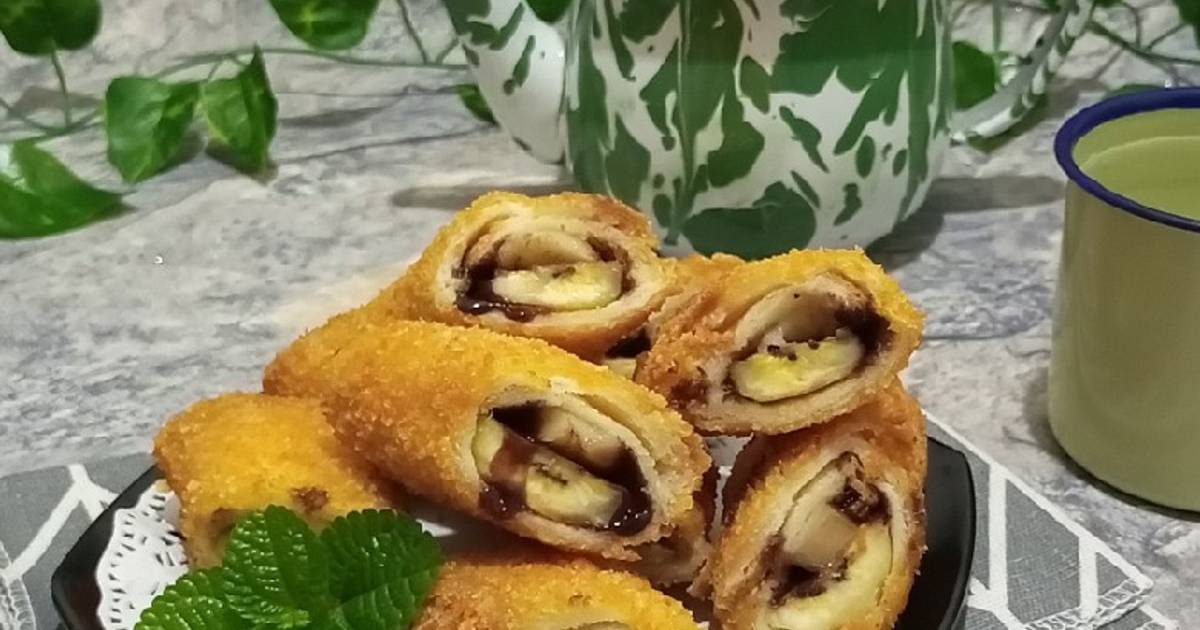 Resep Roti Tawar Gulung Pisang Coklat Keju oleh Dapur Dien - Cookpad