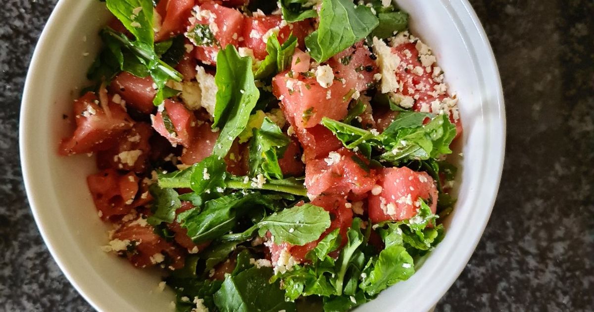 Watermelon, Rocket And Feta Salad Recipe by Shandré Goss-Ross - Cookpad