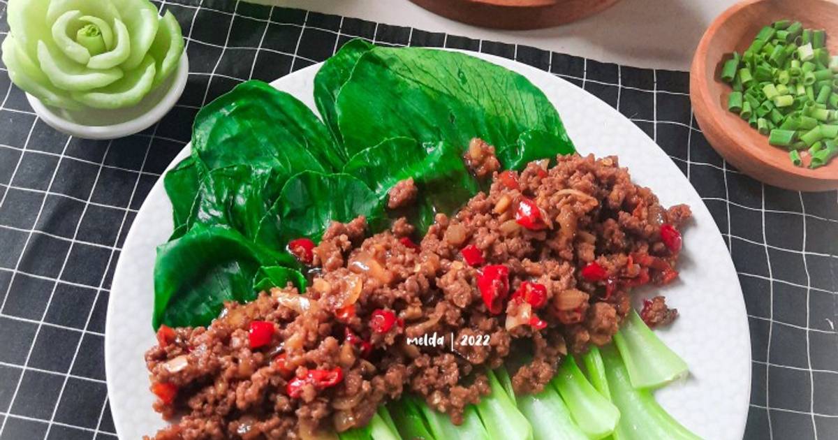 6.840 resep sawi daging cincang enak dan mudah - Cookpad