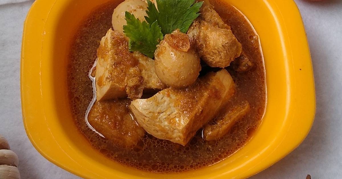 Resep Semur Tahu Ayam Kayu Manis oleh Dapur Ummi Rafa - Cookpad