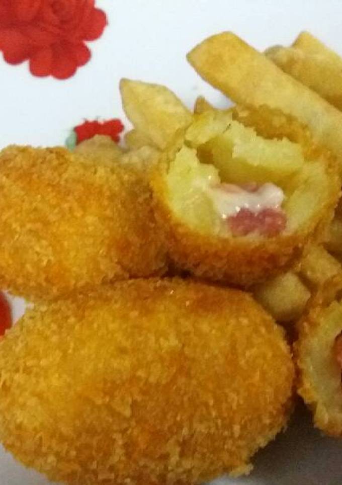 Resep Kentang Isi Keju n Smoked Beef oleh Erlin Indriani - Cookpad