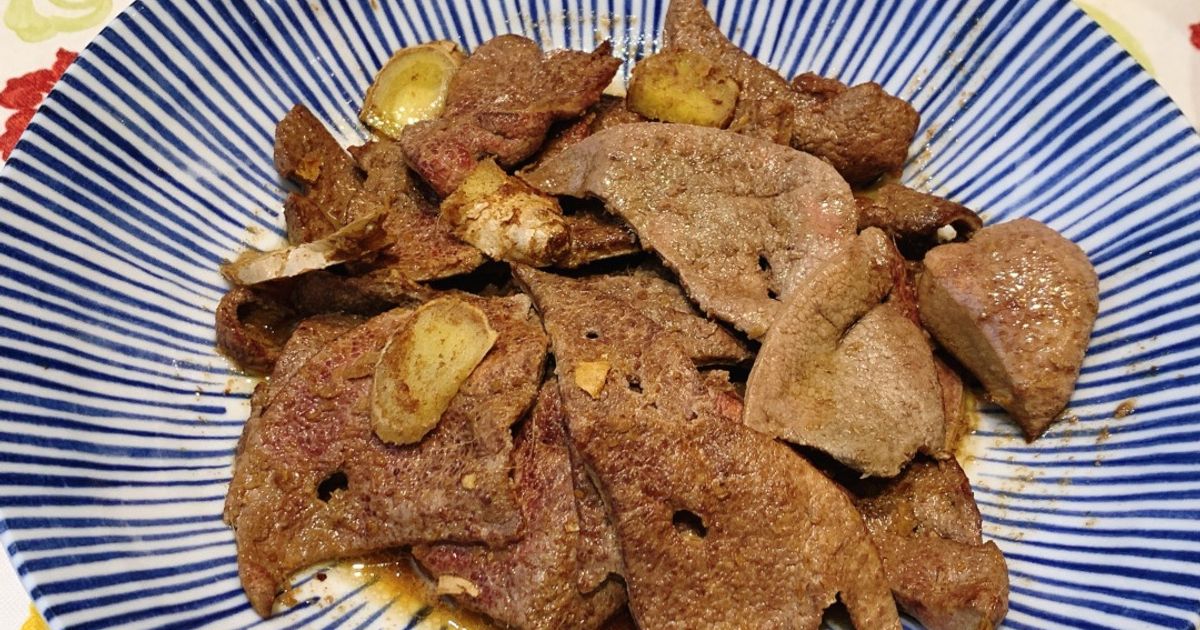 Stir Fried Pork Liver With Sesame Oil Recipe By Lucia