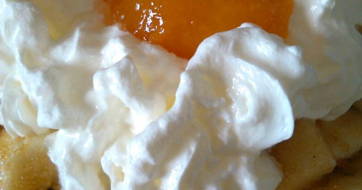 Frutas con nata y mermelada Receta de La Ranchera- Cookpad