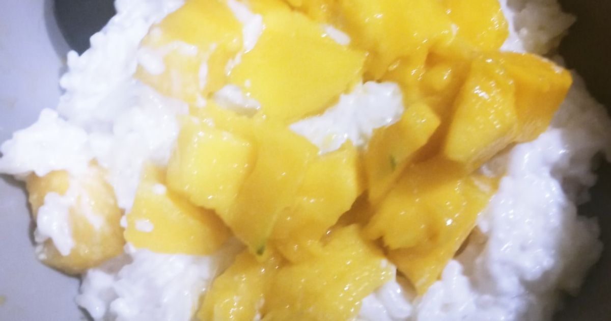 Sticky Coconut Mango Rice Recipe by PittbullMom2014