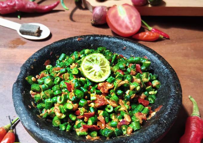 Resep Sambal Plecing Kacang Panjang oleh Novi Rahma - Cookpad