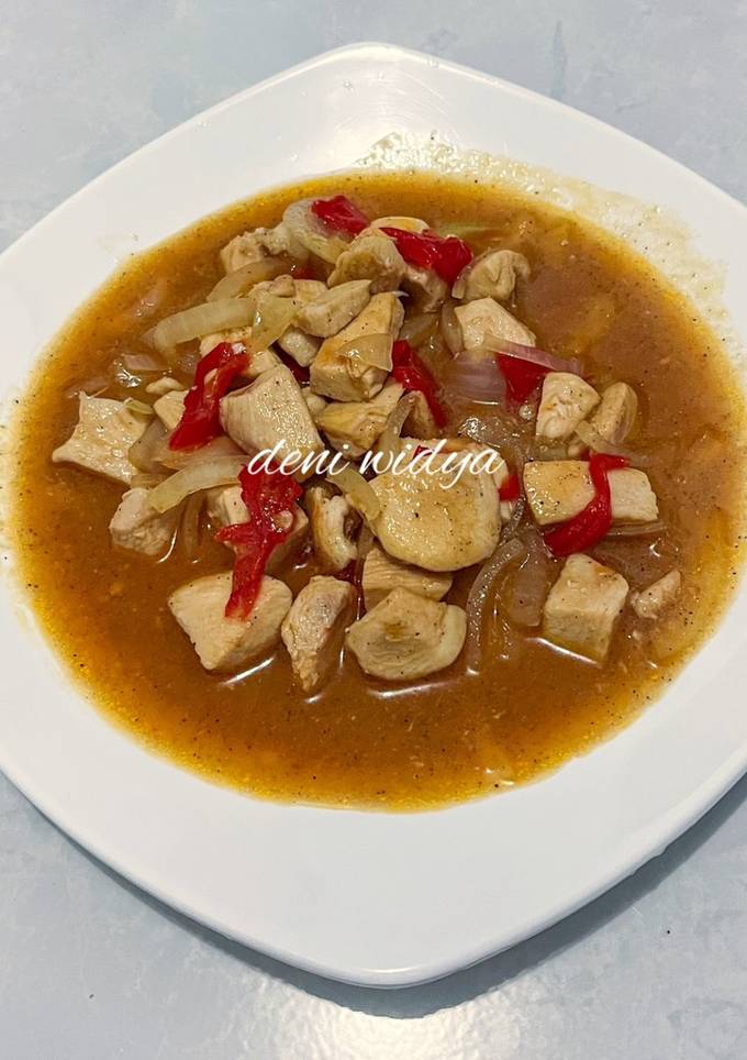 Resep Ayam Saus Lada Hitam (Chicken with Blackpepper Sauce) oleh deni ...