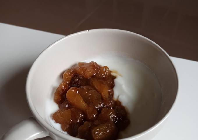 Yogur con compota de pera Receta de Juliana- Cookpad