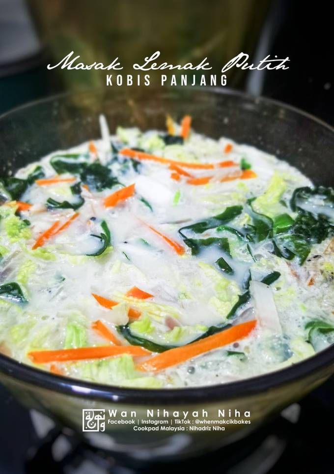 Resipi Masak Lemak Putih Kobis Panjang oleh Nihadriz Niha - Cookpad