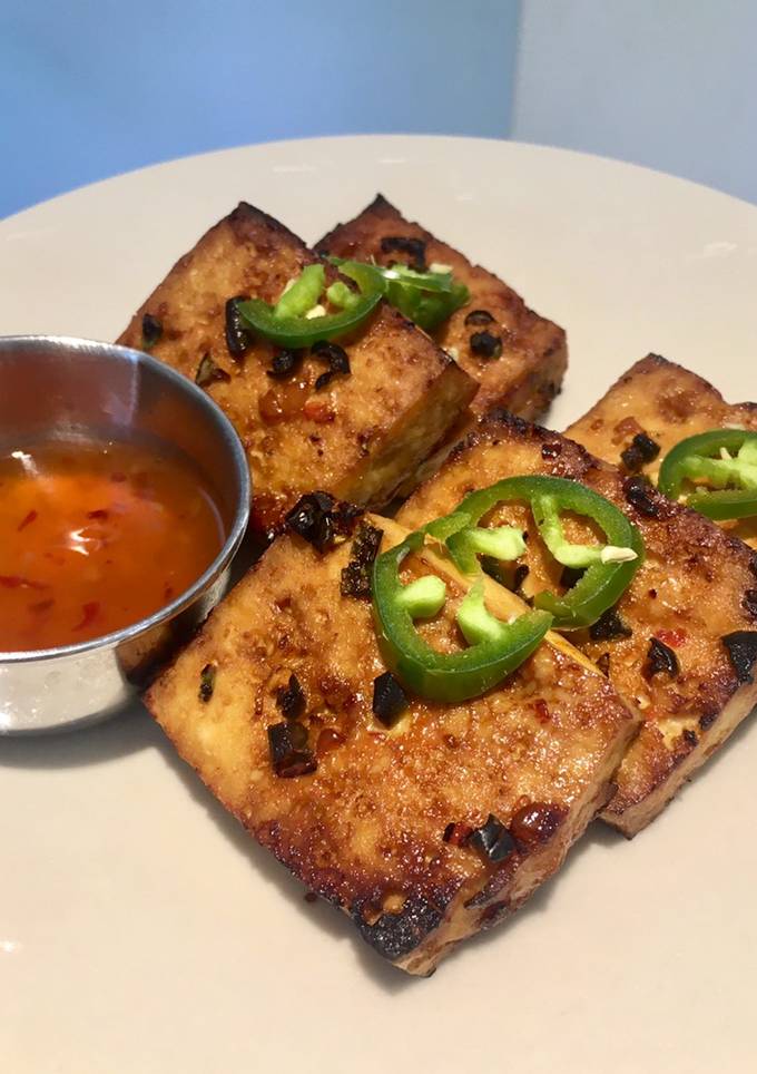 Chilli & Tamari Baked Tofu 🌶 Recipe by Sonia - Cookpad
