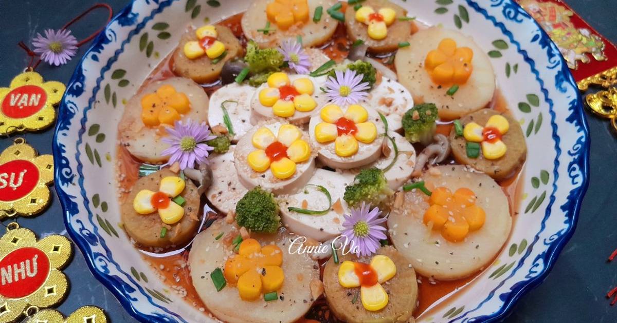 Cách Làm Món Đậu hũ non hấp rau củ của Annie Vo - Cookpad