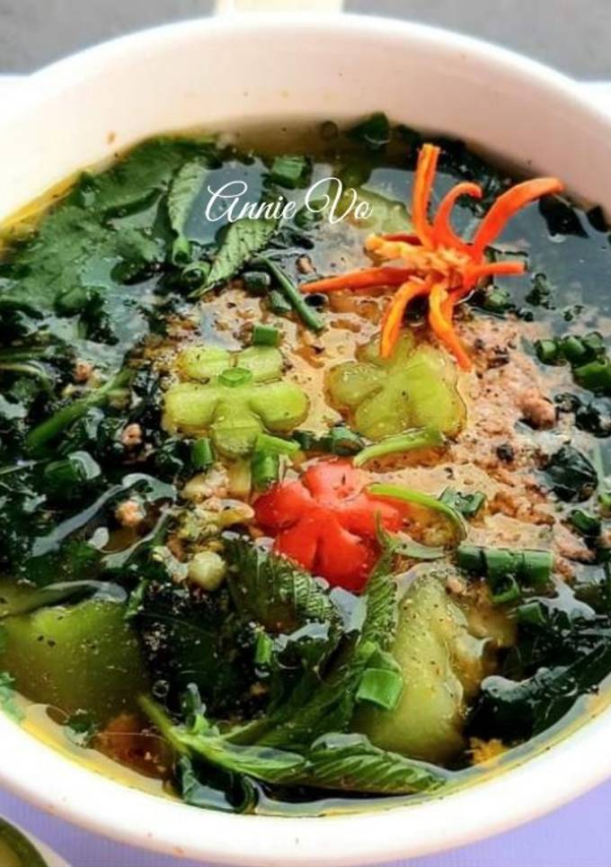 Cách Làm Món Canh cua rau đay nấu mướp của Annie Vo - Cookpad
