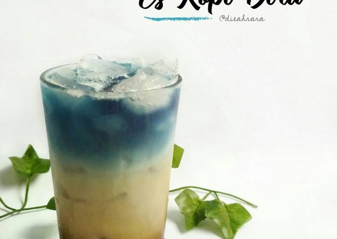 Resep Es Kopi Biru / Anchan Coffee oleh Dieah Rara - Cookpad
