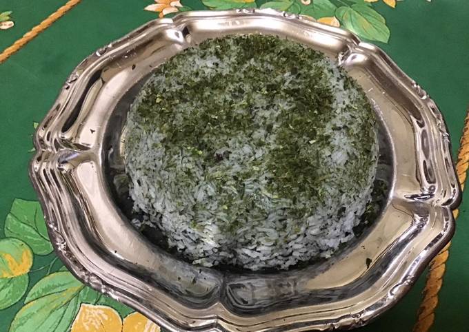Dôme de riz « vert » aux algues (spiruline et laitue de mer) de Mila ...