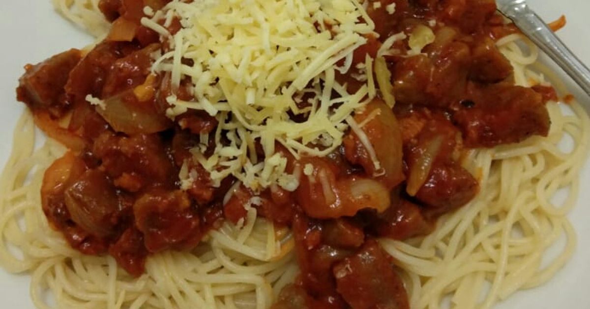 Resep Spaghetti Bolognese Topping Bakso Dan Keju oleh Siti Hajar ...