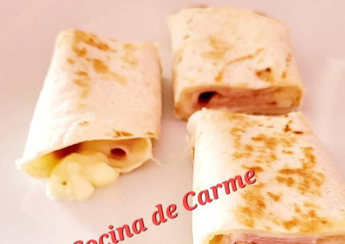 Wraps de jamón y mucho queso Receta de carme castillo- Cookpad