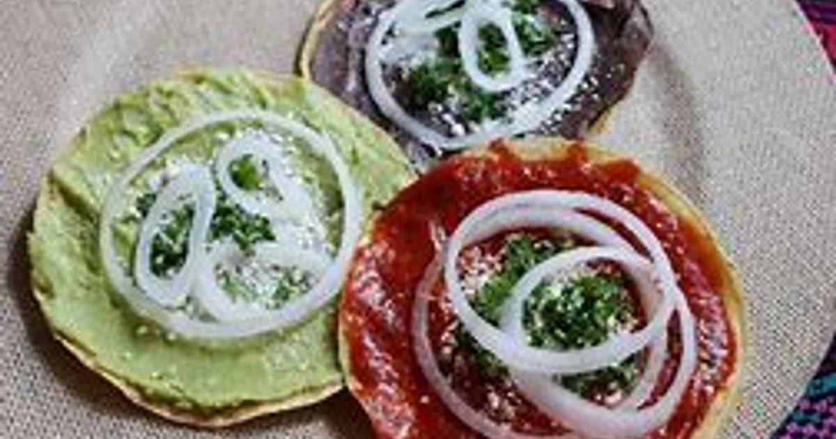 Tostadas de frijol con queso - 80 recetas caseras- Cookpad