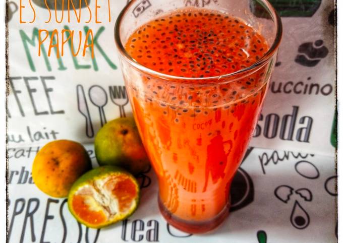 Resep Es sunset Papua oleh Surraya Salim Attamimi - Cookpad