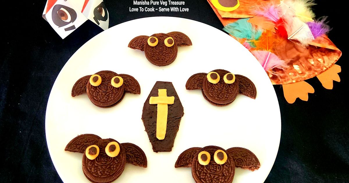 Halloween Spooky And Scary Oreo Bats And Coffin (No Cook 5 Minutes ...