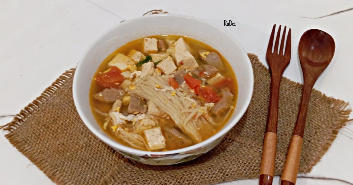 Resep Sup Tahu Jamur Enoki oleh Ruth Destianty - Cookpad
