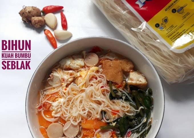 Resep Bihun Kuah Bumbu Seblak oleh Martha Saragih Naibaho - Cookpad