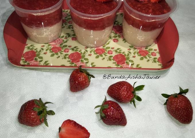 Resep Puding Susu Saus Strawberry Ala Turki Oleh Bunda Aisharana Cookpad