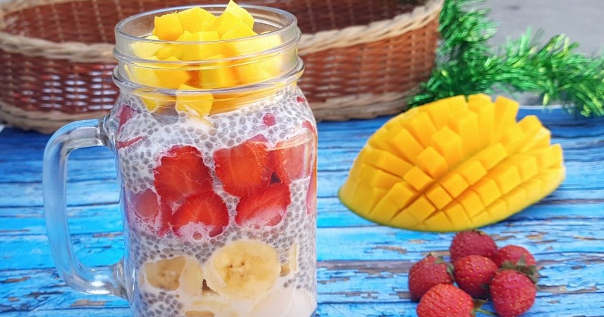 Resep chia puding almond pisang rumahan enak dan mudah - Cookpad