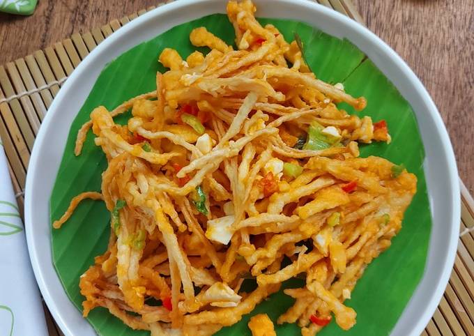Resep Jamur Enoki saus Telur Asin oleh beekitchen - Cookpad