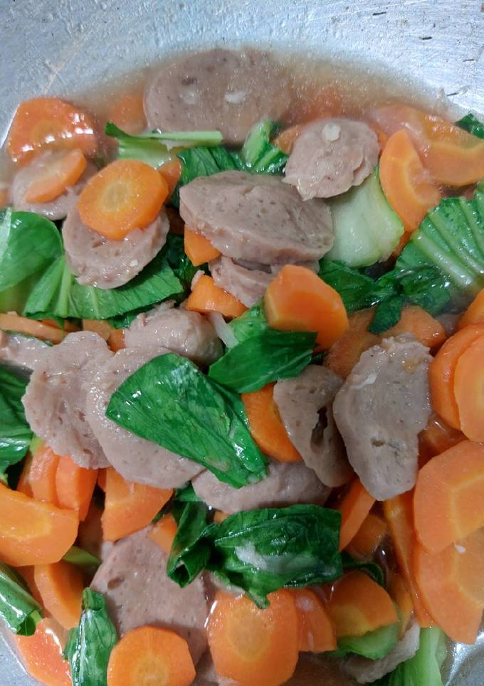 Resep Tumis Pokcay Wortel Bakso Simple Tinggal Cemplung oleh Desta ...