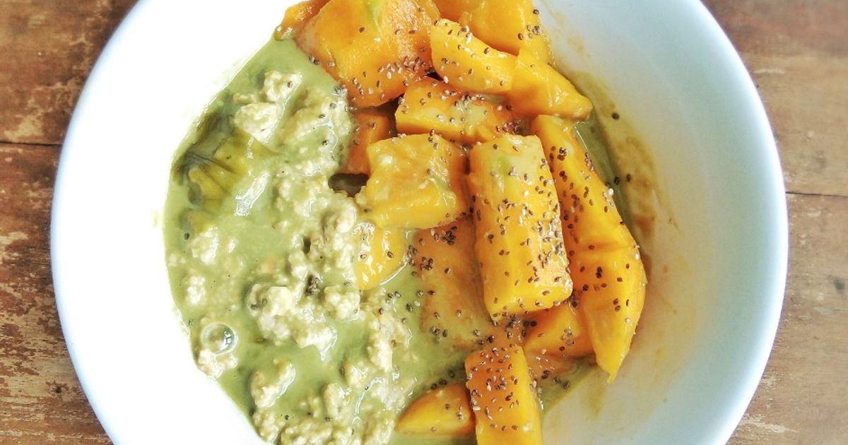 Resep Mango Sticky Oat Matcha oleh apinggg - Cookpad