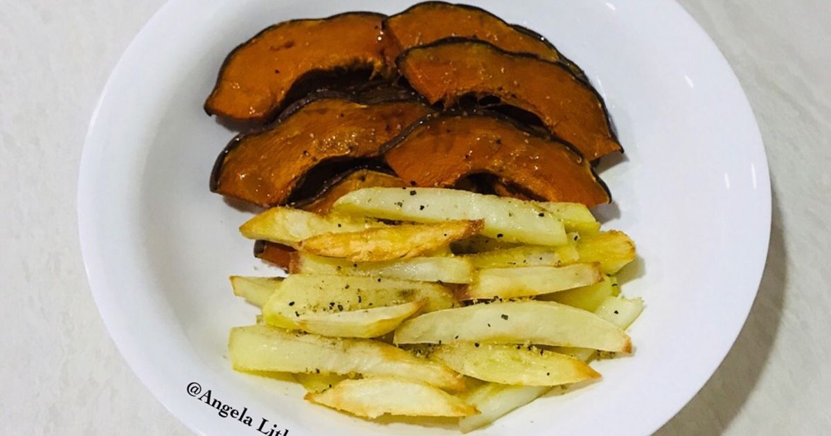 Resep Kentang & Labu Kuning Panggang Tabur Lada Garam oleh Angela Litha ...