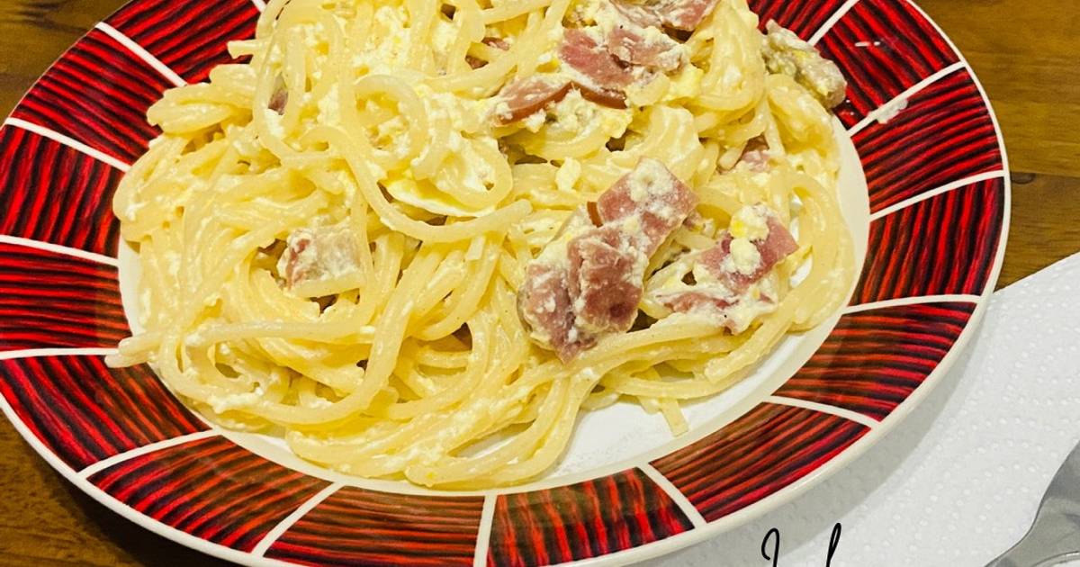 Resep 33. SPAGHETTI Daging Asap oleh Juliana Tendeas - Cookpad
